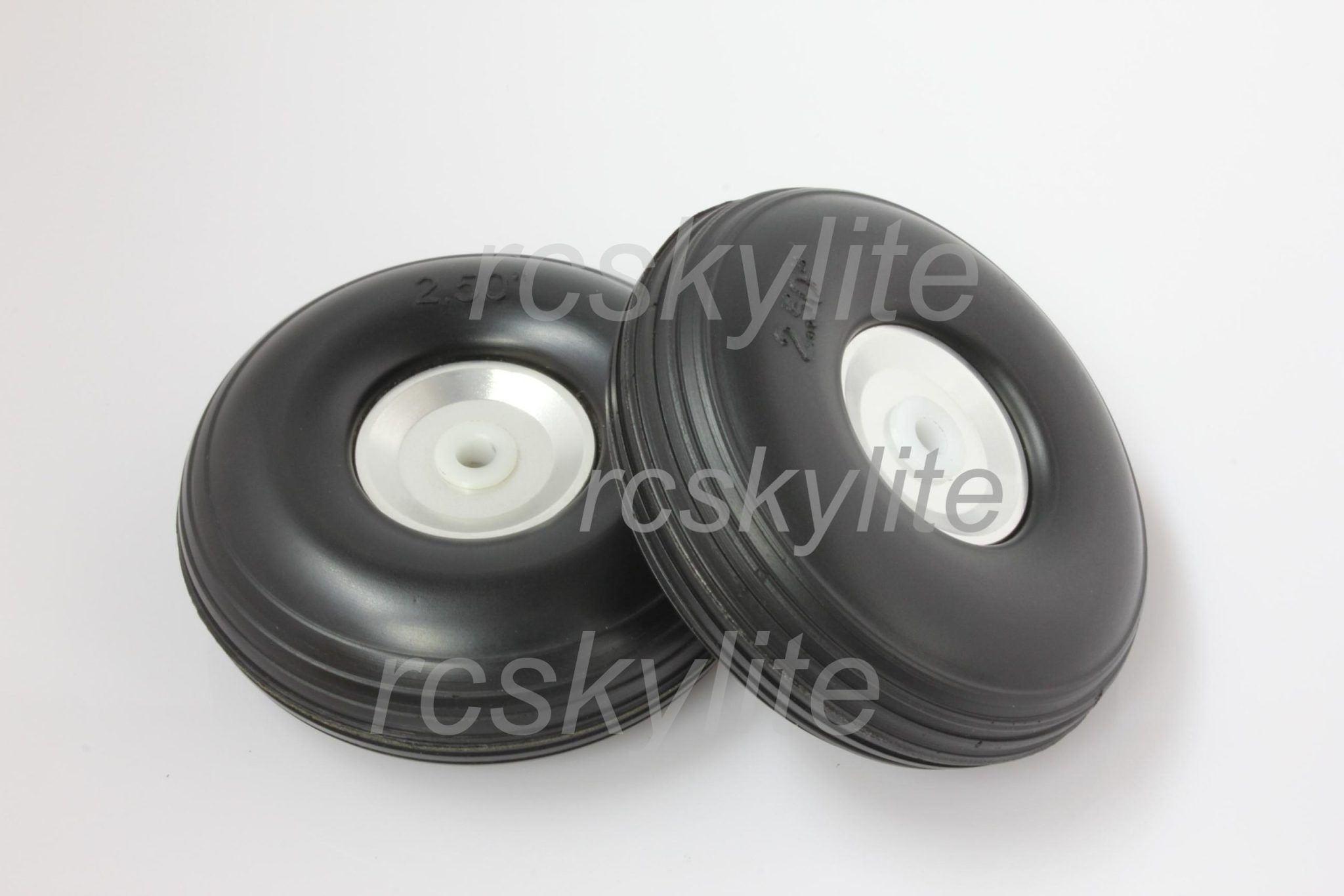 2.5" PU Wheel with Aluminum Hub for RC Airplane (2PCS) - RCSkyLite