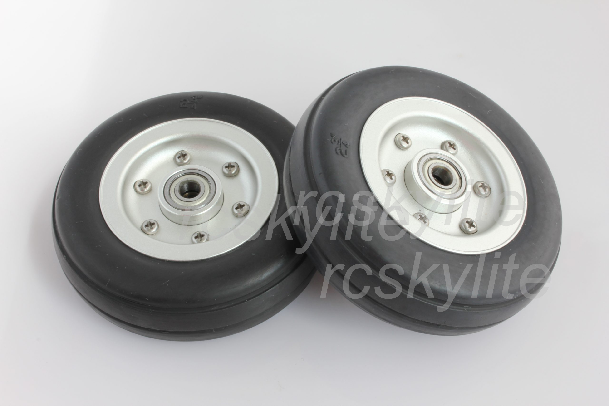 Natural Rubber Wheel 2.75" with Aluminum Hub for RC Airplane - RCSkyLite