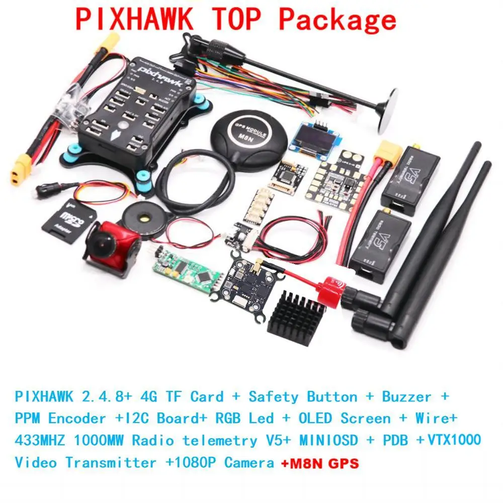 Pixhawk PX4 PIX 2.4.8 32 Bit Flight Controller Autopilot with 4G SD ...