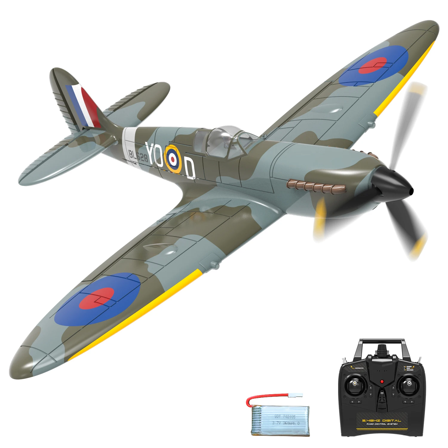 New Spitfire RC Plane 2.4G 4CH 6-Axis EPP 400mm Wingspan RC Fighter ...