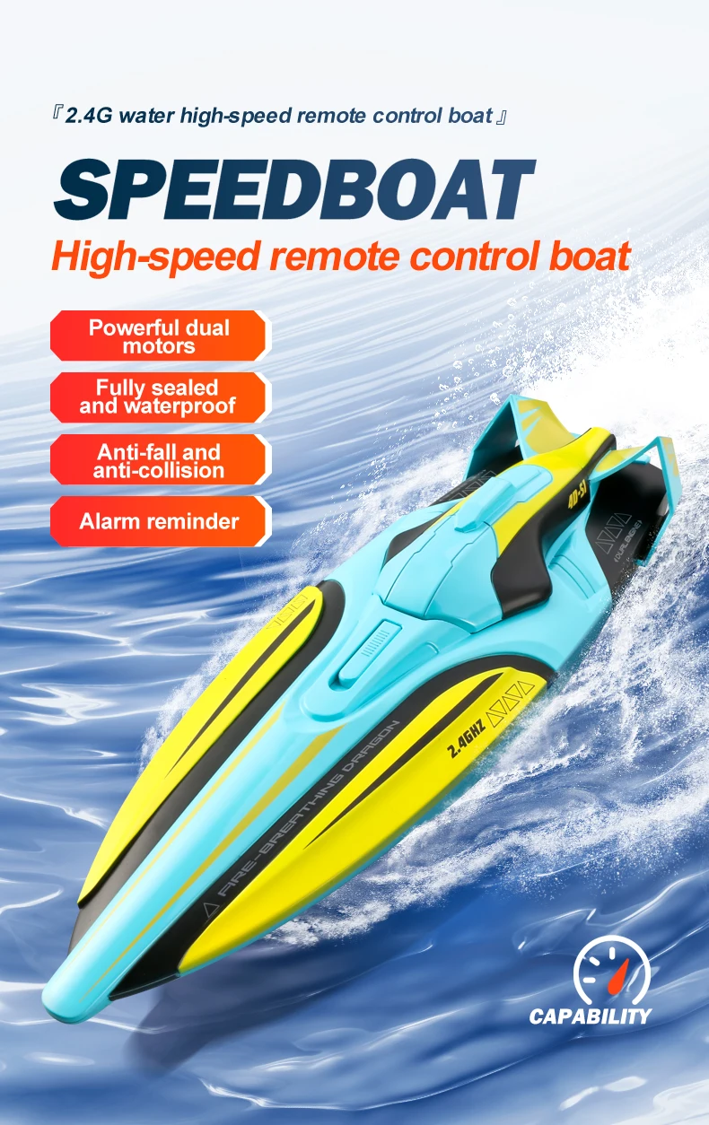 S1 2.4G Rc Boat Double Motor Wireless Electric Long Endurance High ...