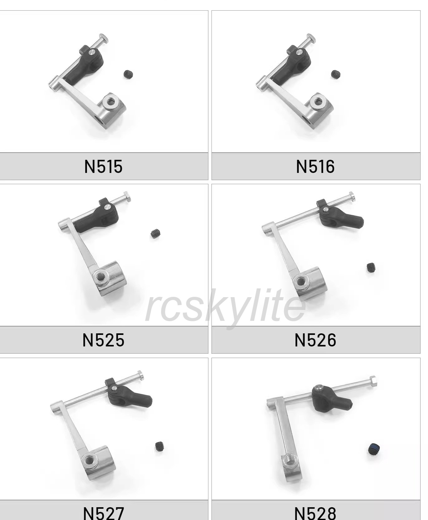 Metal L‑Shaped Steering Arm for RC Plane Nose Gear